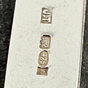 Vintage Solid Sterling Silver Tie Slide - Etsy