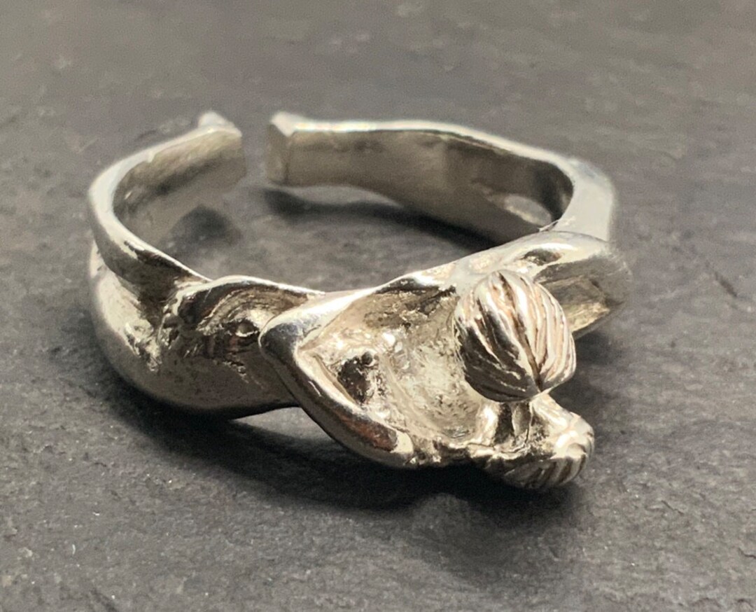 Vintage Sterling Silver Kama Sutra Erotic Lovers Band Ring, UK Size O1 ...