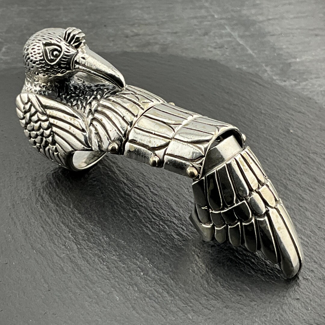 Vintage Super Heavy Sterling Silver Finger Biker Armour, UK Size Z1, US ...