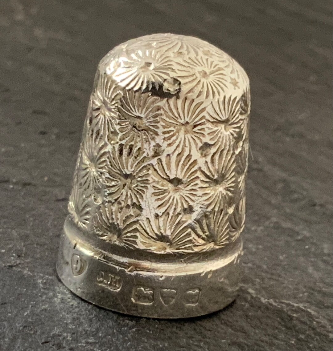 Antique Charles Horner Sterling Silver Thimble - Etsy