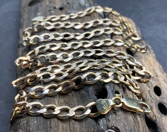 Fine Solid 9ct Gold Necklace Chain | Etsy UK