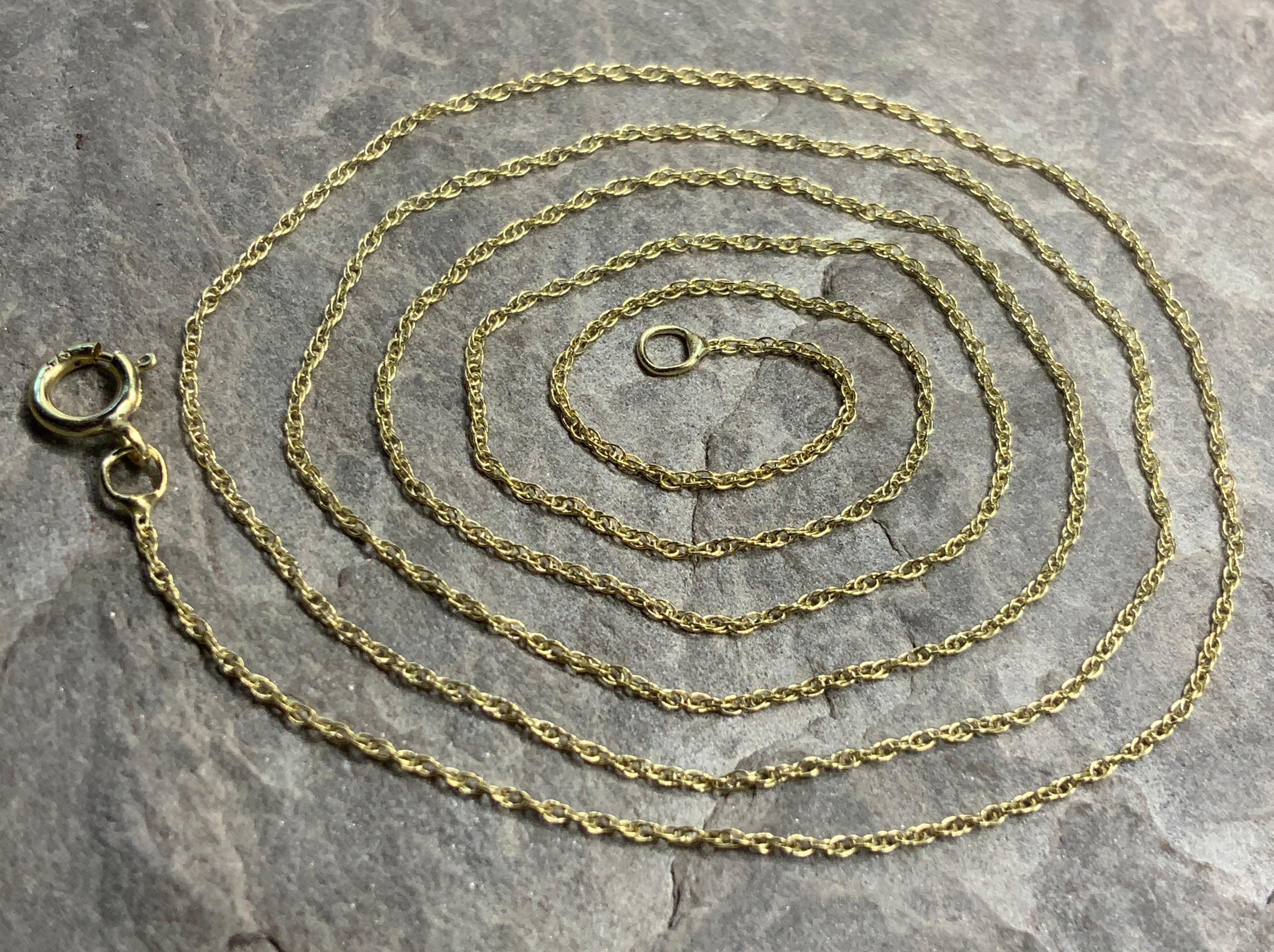 Fine Solid 9ct Gold Necklace Chain - Etsy UK
