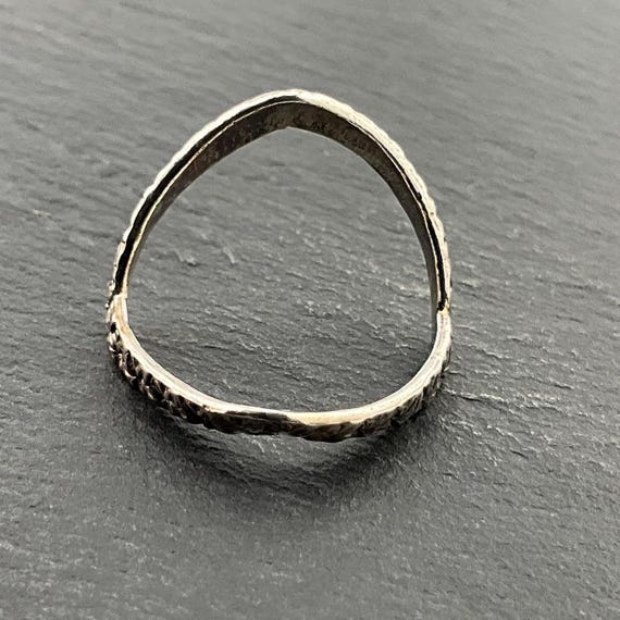 Vintage Sterling Silver Textured Double Wishbone Stat… - Gem