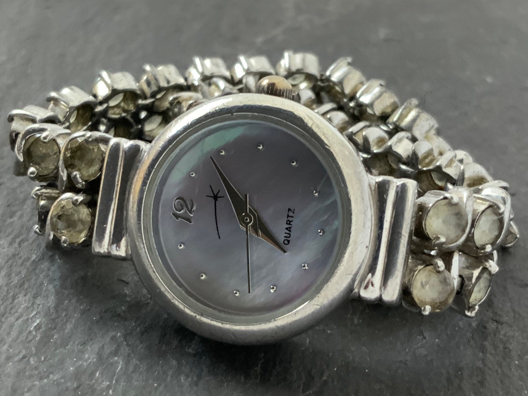 Vintage Solid Sterling Silver Quartz Wrist Watch - Etsy