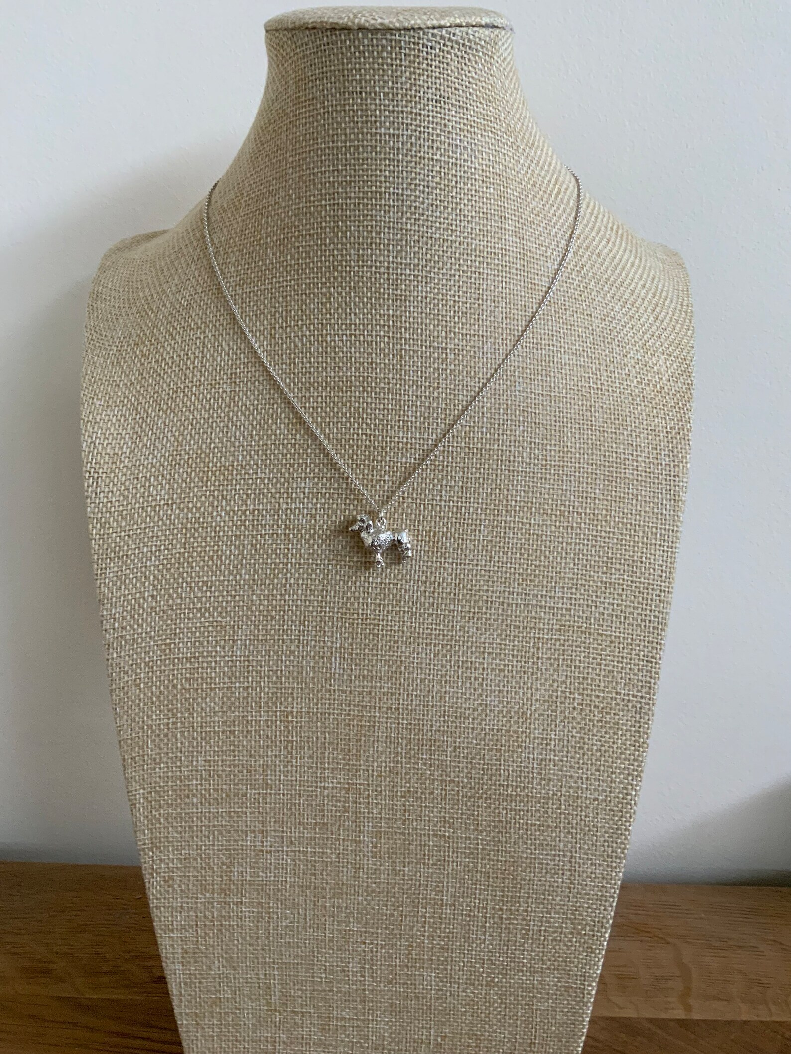Vintage Sterling Silver Poodle Pendant Necklace - Etsy