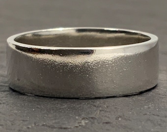 Vintage Sterling Silver Square Modernist Band Ring, UK Size M1/2, US ...