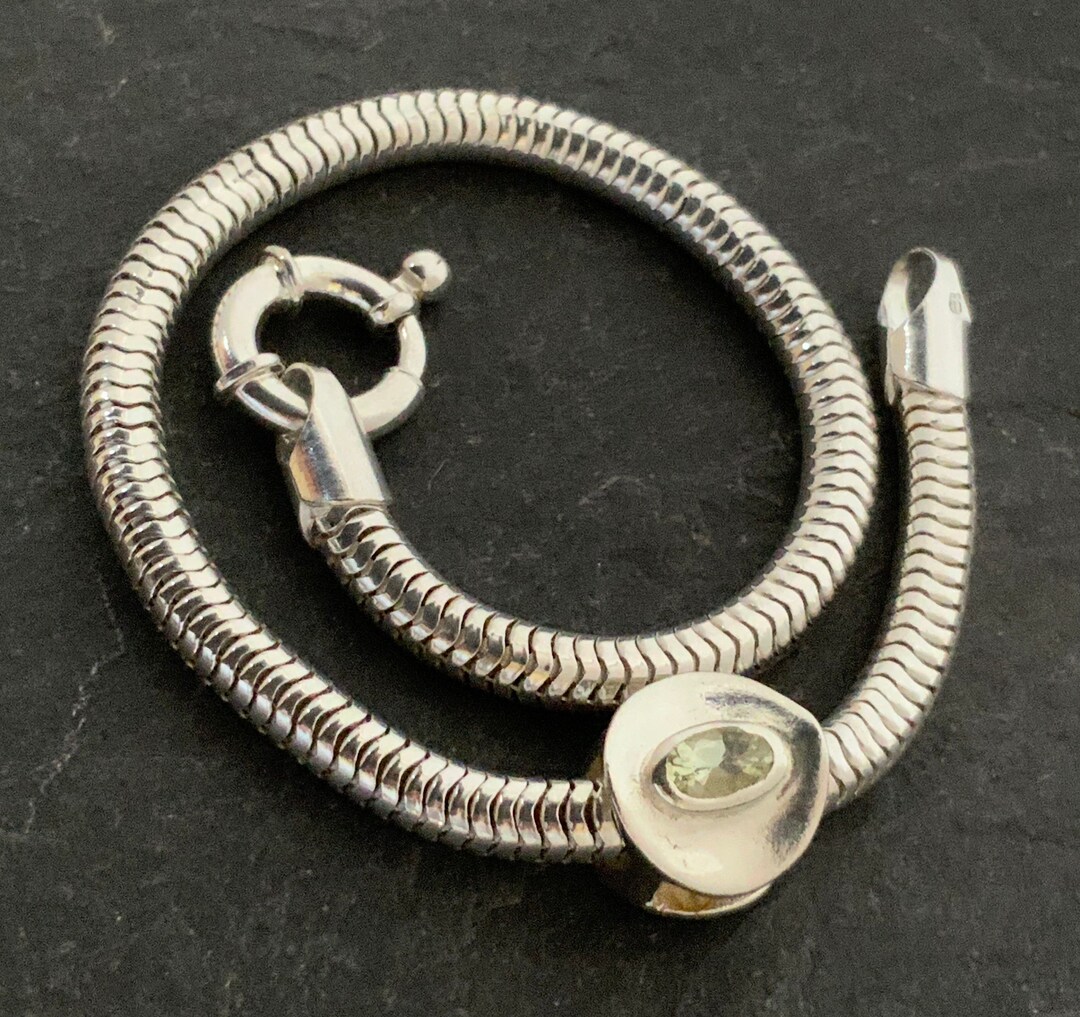 Vintage Sterling Silver Snake Link Bracelet - Etsy