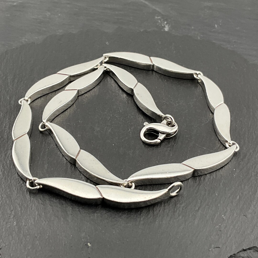 Vintage Super Heavy Sterling Silver Fancy Panel Link Choker Necklace - Etsy