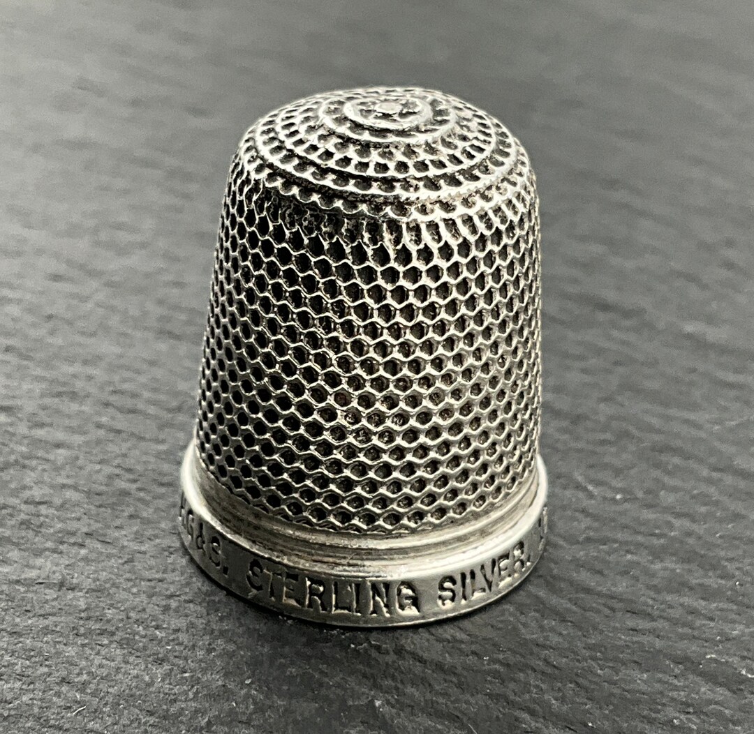 Vintage Sterling Silver Thimble - Etsy