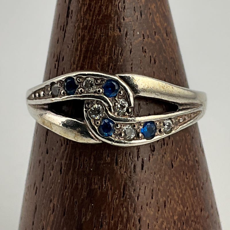 Blue Contemporary Ring - Etsy UK