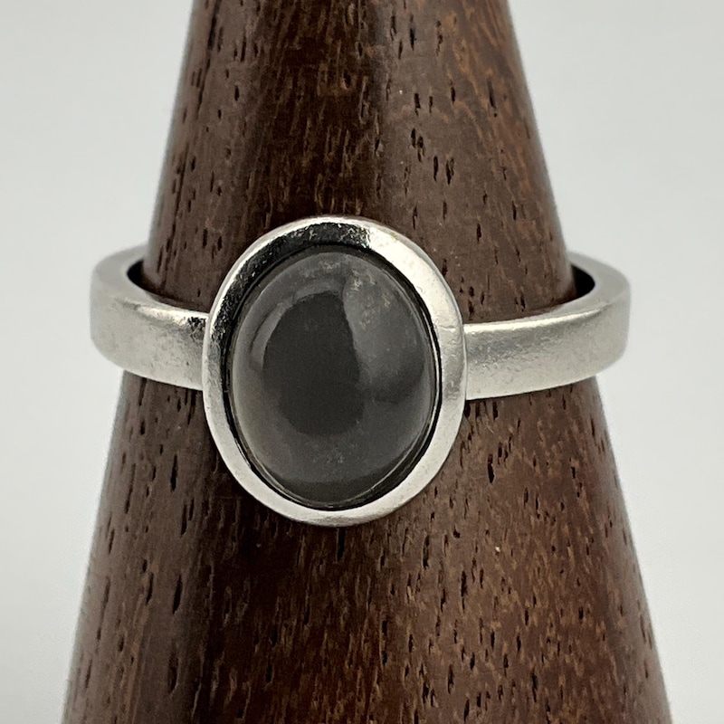 Grey Moonstone Sterling Ring - Etsy UK