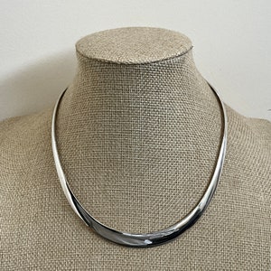 Vintage Sterling Silver Collar Choker Necklace - Etsy