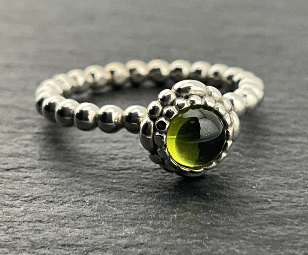 Genuine Pandora Peridot Birthday Bloom August Sterling Silver Beaded ...