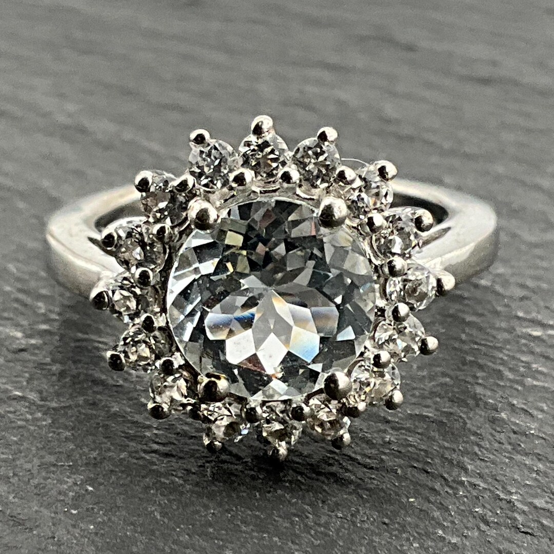 Vintage Spinel Gem Sterling Silver Solitaire Ring, UK Size J1/2, US ...
