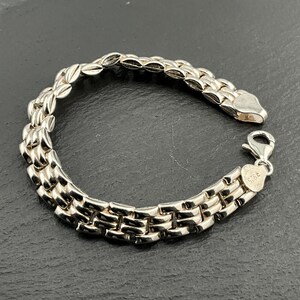 Vintage Sterling Silver Square Braided Chain Bracelet - Etsy