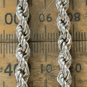 Vintage Sterling Silver Twist Rope Chain Necklace - Etsy