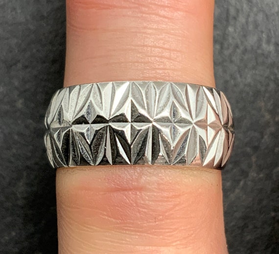 Vintage Sterling Silver Chunky Star Celestial Band Ri… - Gem