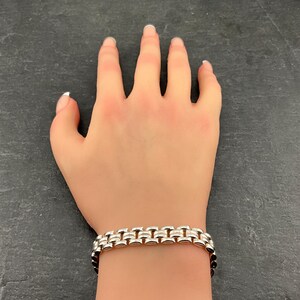 Vintage Sterling Silver Square Braided Chain Bracelet - Etsy