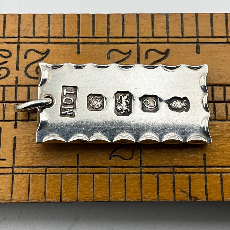 Vintage Heavy Hallmark Ingot Sterling Silver Pendant - Etsy