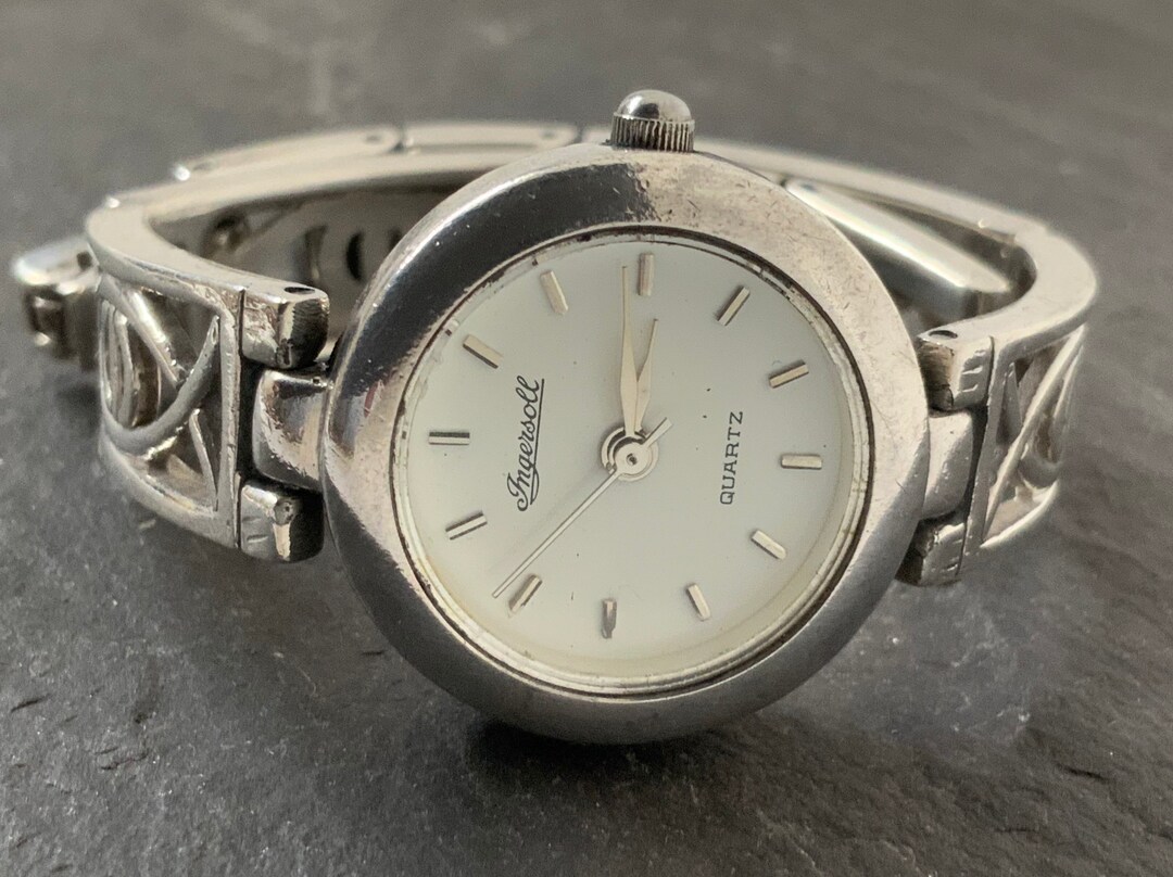 Vintage Solid Sterling Silver Quartz Wrist Watch - Etsy