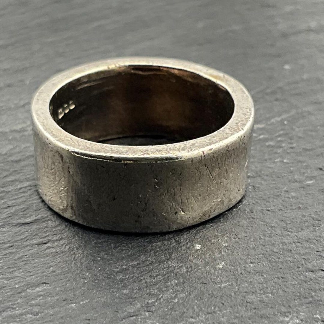 Vintage Sterling Silver Spacer Stacker Band Ring, UK Size T1/2, US Size ...
