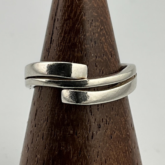 Vintage Sterling Silver Fancy Stack Band Ring, UK Siz… - Gem