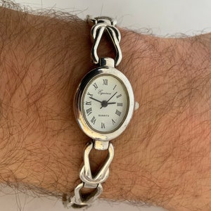 Vintage Solid Sterling Silver Quartz Wrist Watch - Etsy