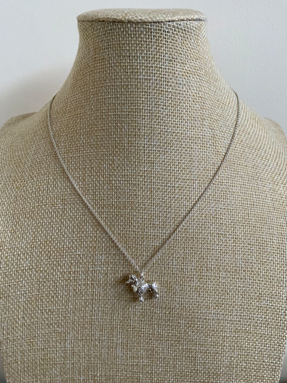 Vintage Sterling Silver Poodle Pendant Necklace - Etsy