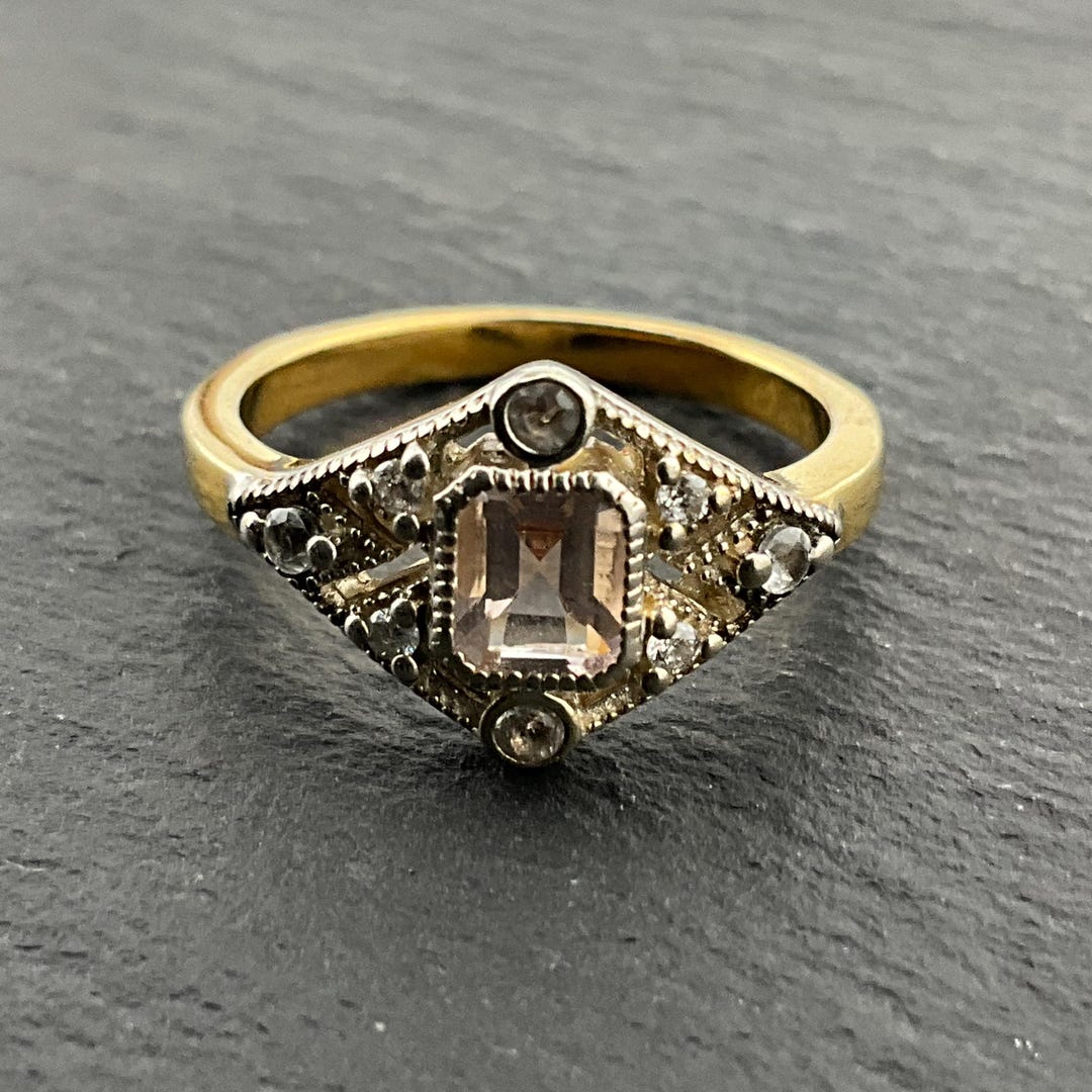 Genuine Carrie Elizabeth Jewelry Morganite & Diamond Sterling Silver ...