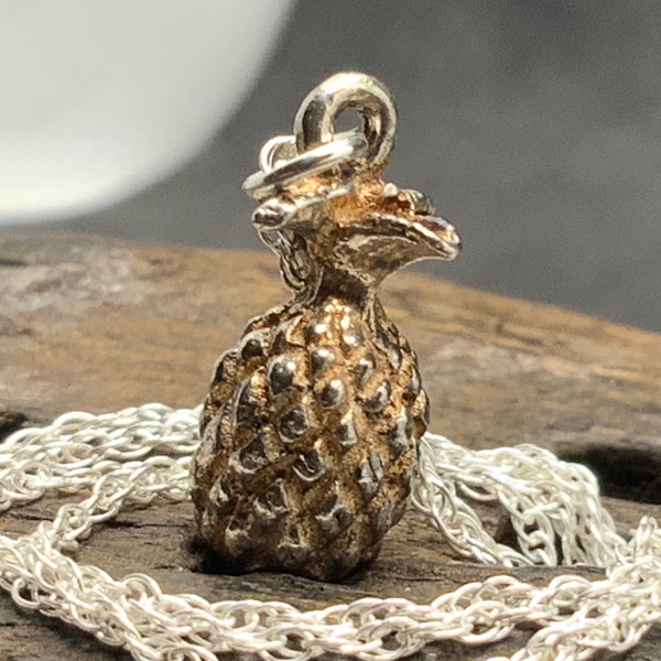 Pineapple Necklace Silver - Etsy