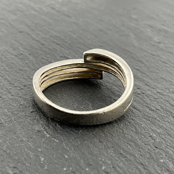Vintage Sterling Silver Fancy Stack Band Ring, UK Siz… - Gem