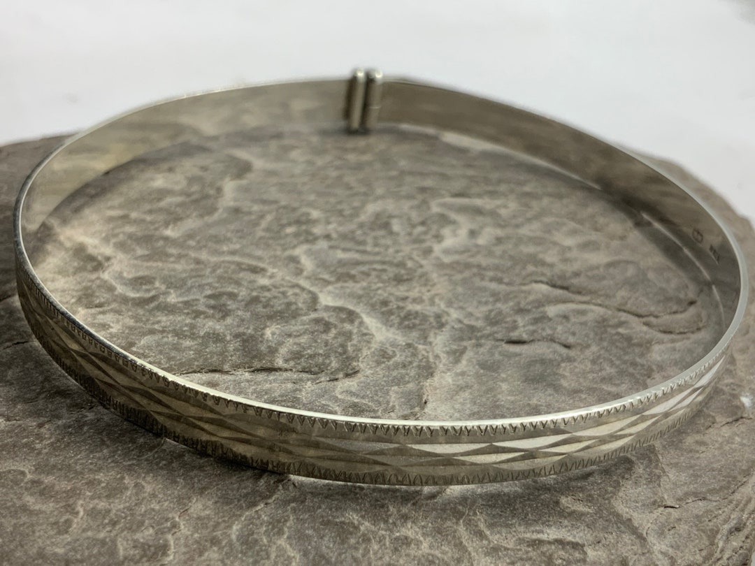 Vintage Solid Sterling Silver Expandable Bangle - Etsy Canada