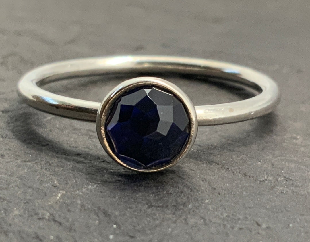 Genuine Pandora Sapphire Sterling Silver Dainty Solitaire Ring, UK Size ...