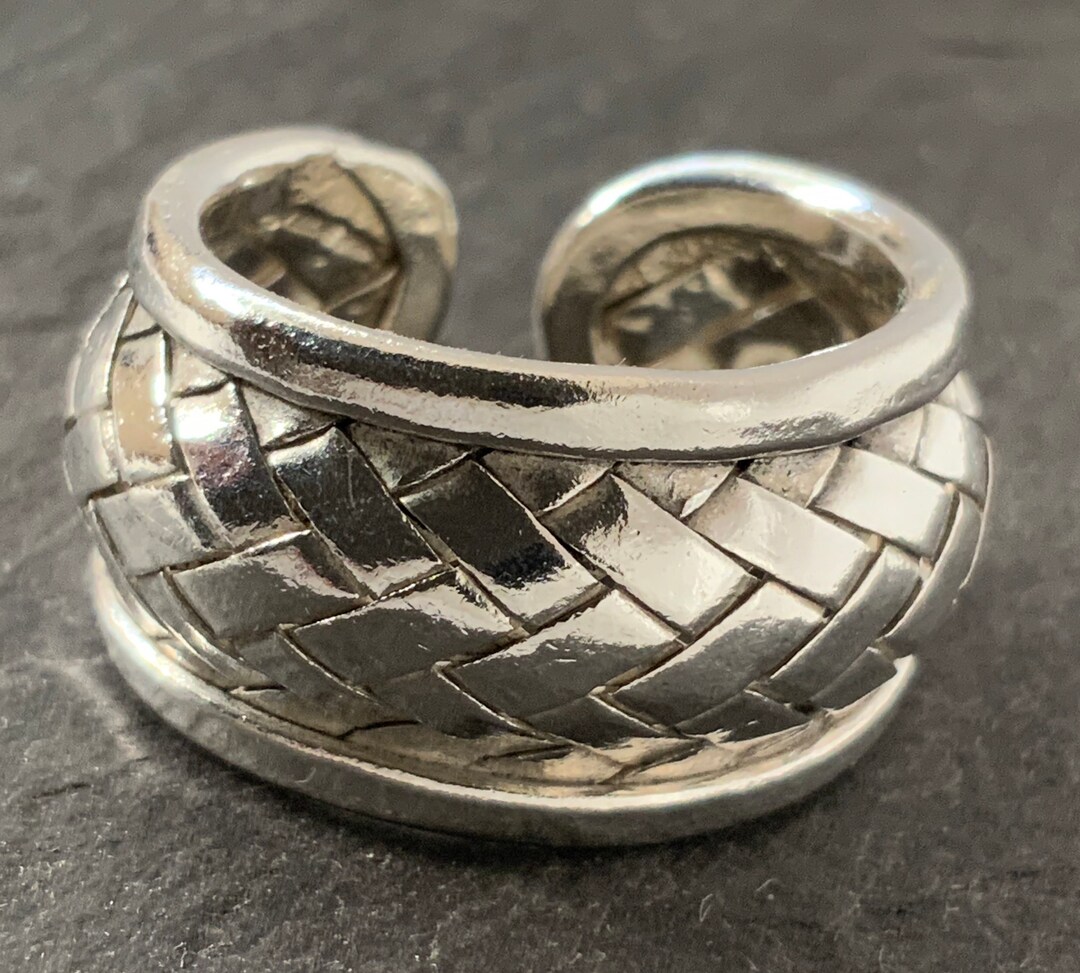 Vintage Sterling Silver Wide Band Torc Ring, Size O1/2 - Etsy