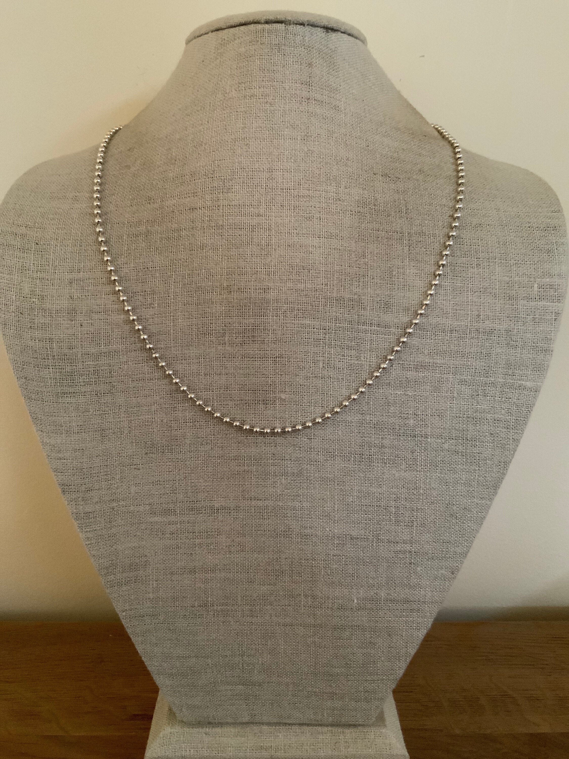 Vintage Sterling Silver Ball Link Necklace - Etsy