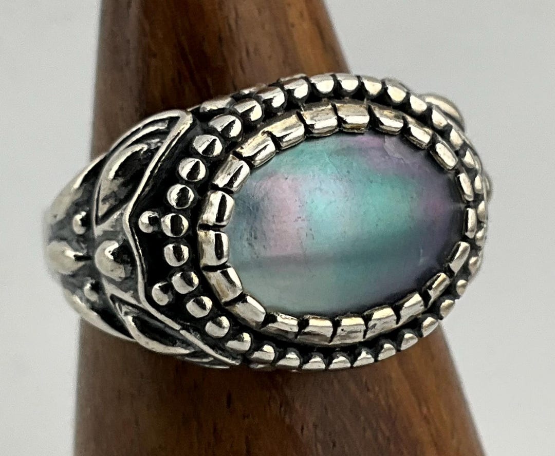 Genuine Carolyn Pollack Mother of Pearl Sterling Silver Statement Ring ...