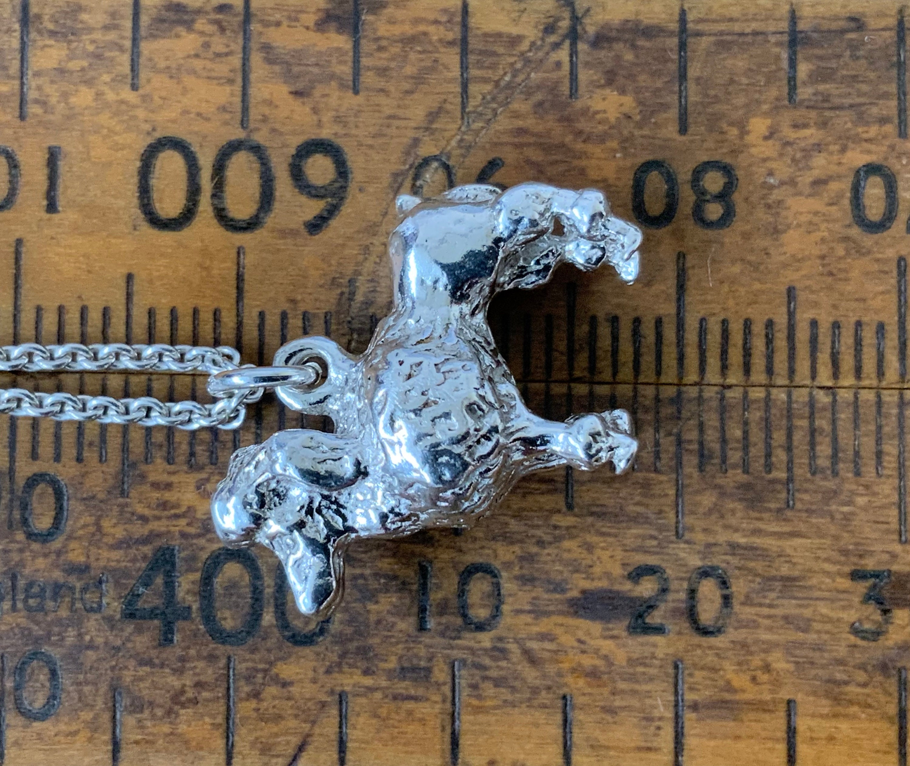 Vintage Sterling Silver Poodle Pendant Necklace - Etsy