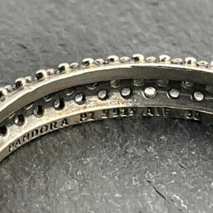 Genuine Pandora Full Eternity Sterling Silver Band Ring, UK Size S, US ...