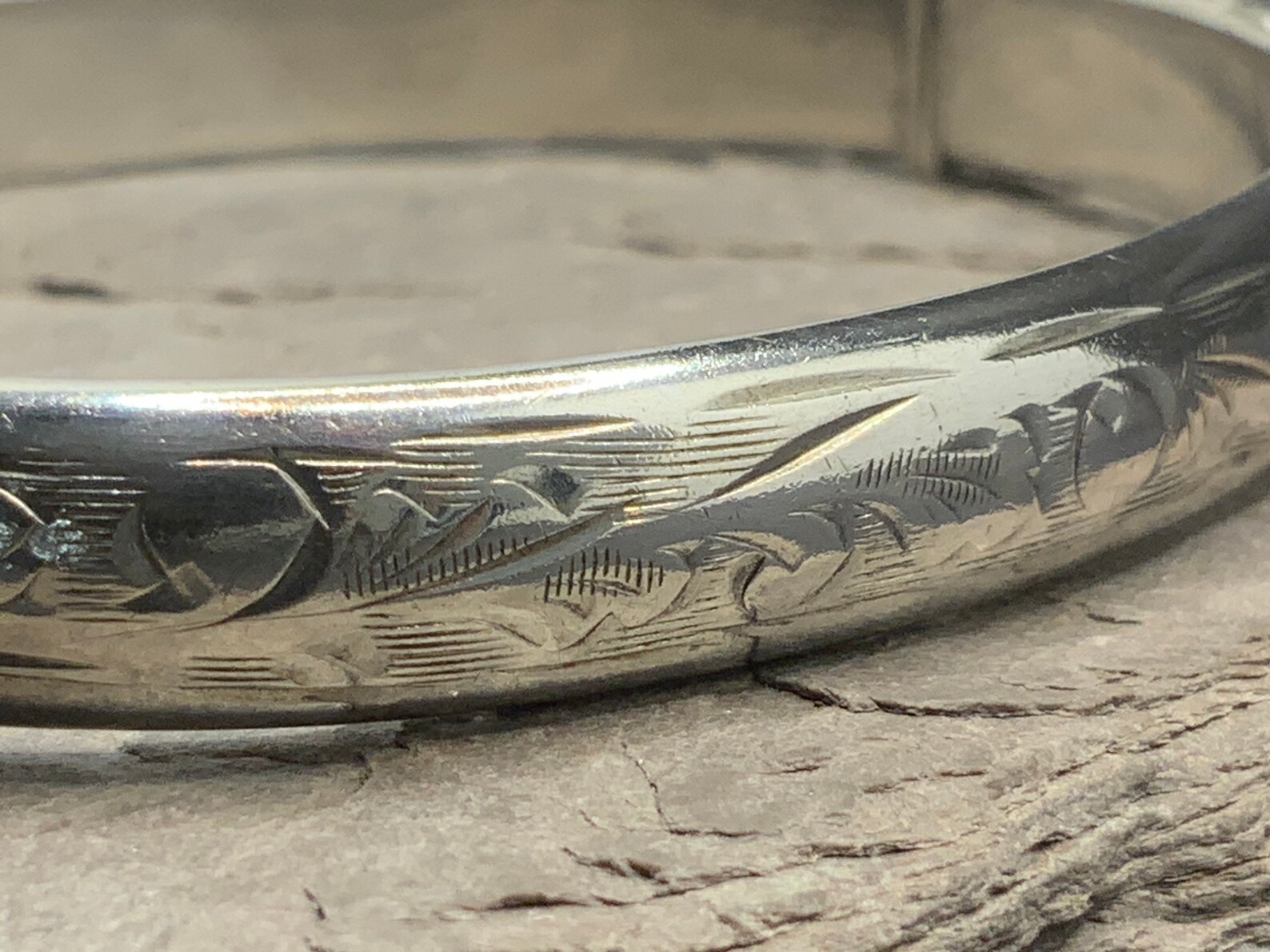 Vintage Charles Horner Sterling Silver Oval Hinged Bangle - Etsy UK