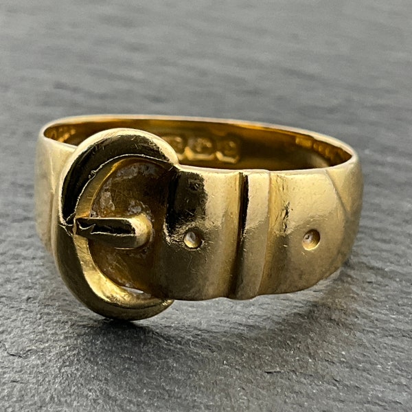Gold Buckle Ring - Etsy
