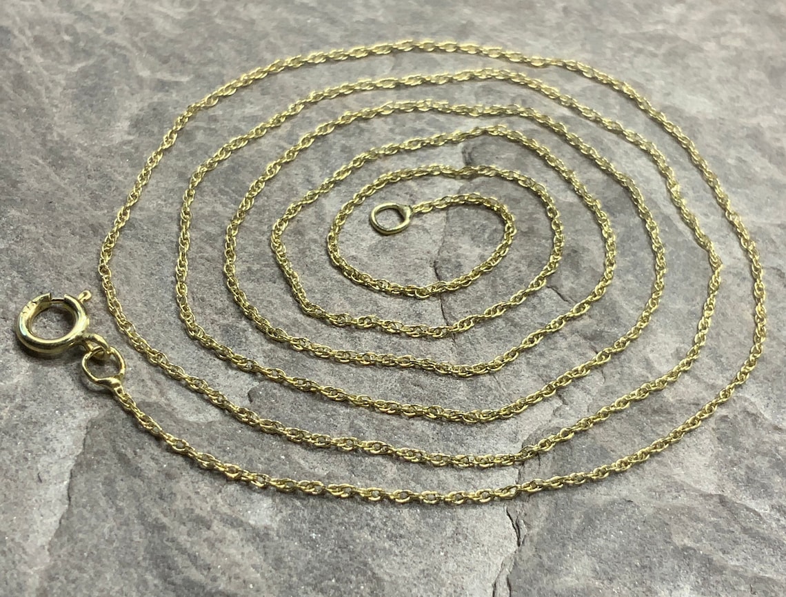 Fine Solid 9ct Gold Necklace Chain | Etsy UK