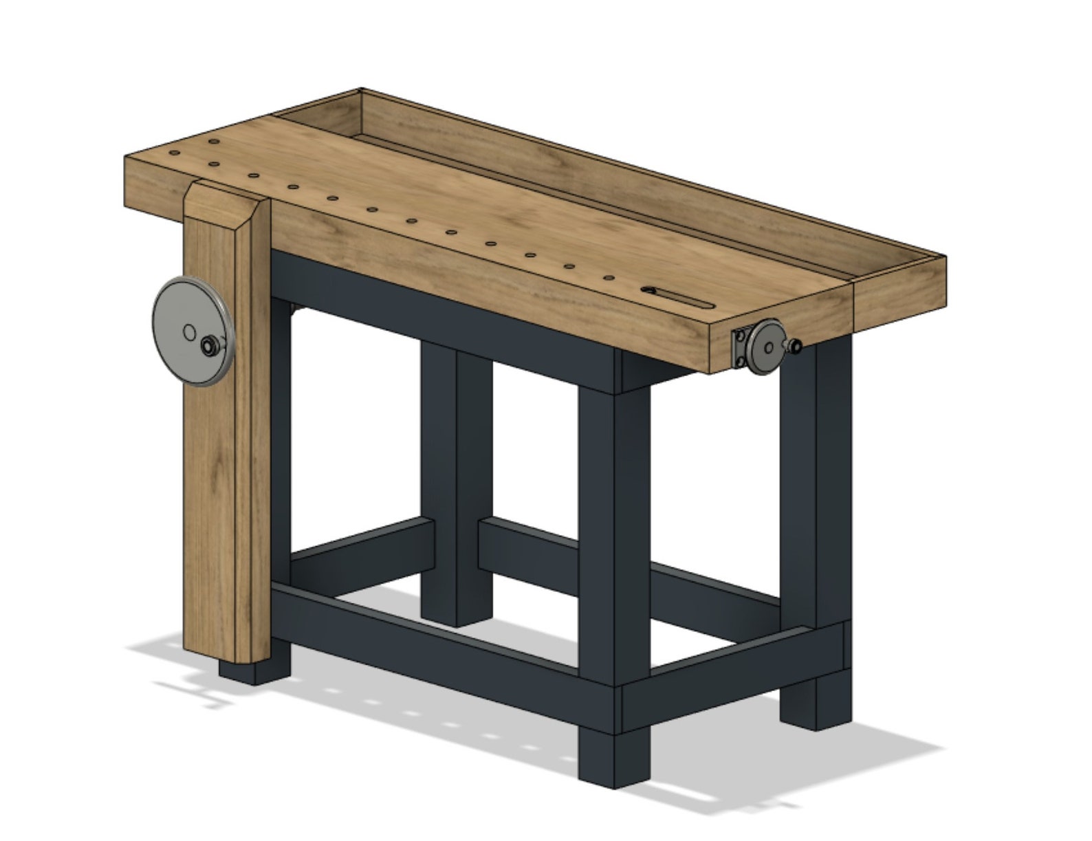 Hybrid Moravian/roubo Workbench 3D Model - Etsy