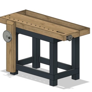 Hybrid Moravian/roubo Workbench 3D Model - Etsy