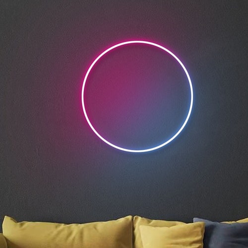 Circle Led Light Circle Led Neon Sign Circle Neon Light | Etsy Canada