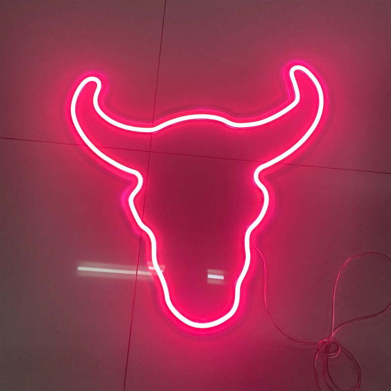 Bull Head Neon Bull Neon Bull LED Neon Sign Bull Led Neon - Etsy