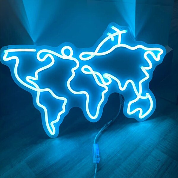 Led World Map - Etsy