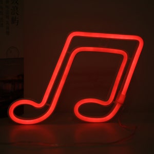 Musical Note Neon LED Sign Vibrant LED Neon Light for Music - Etsy