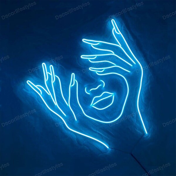 Neon Face Sign - Etsy