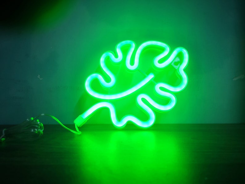 Leaves Neon Sign Neon Light Leaf Tropical Neon Sign light | Etsy