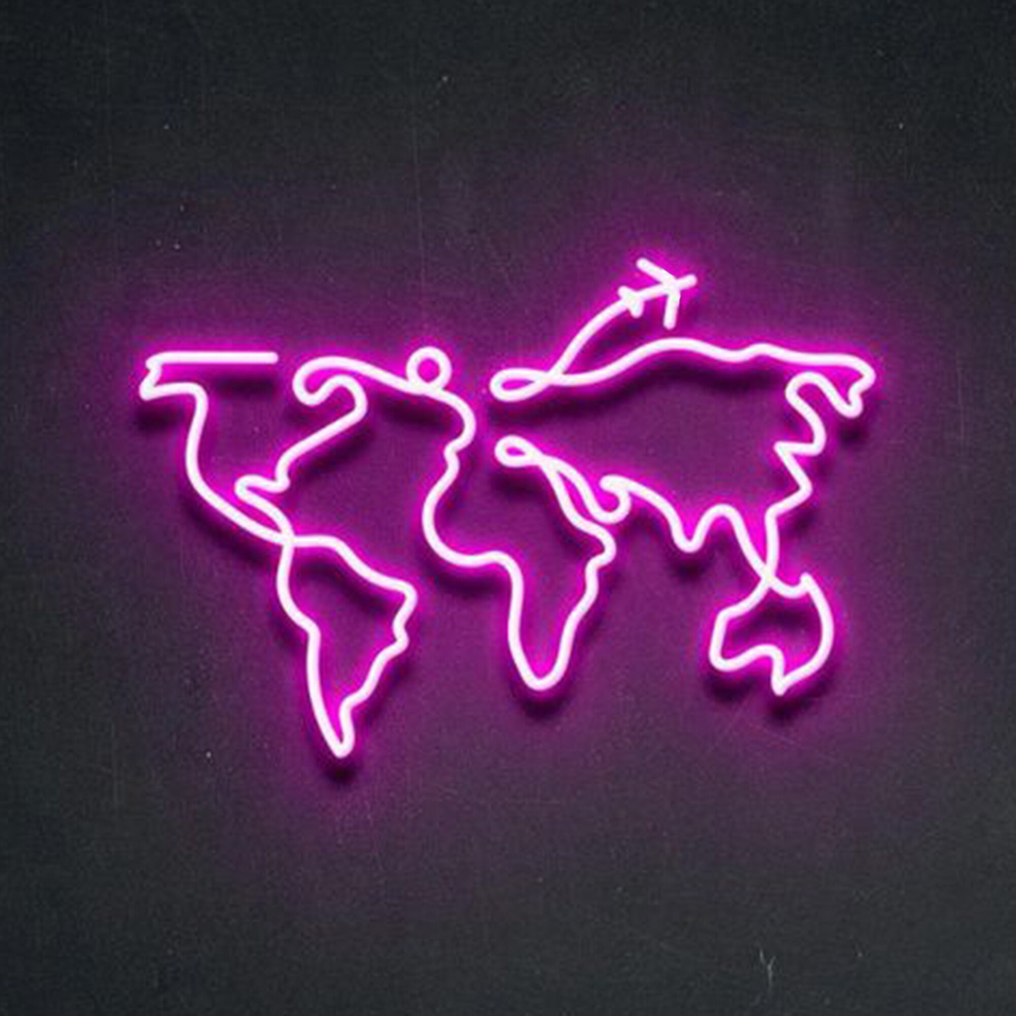 World map neon sign - Etsy Schweiz